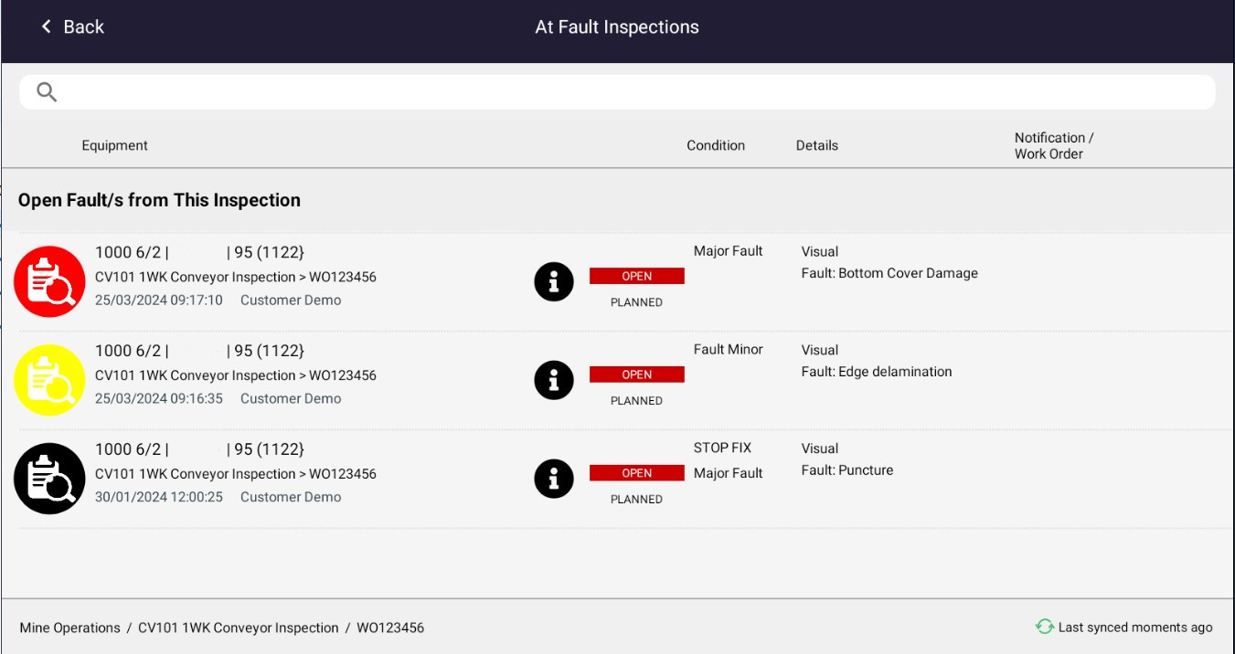 PDS Planned Inspections – Multiple Faults for Large Assets | PDS